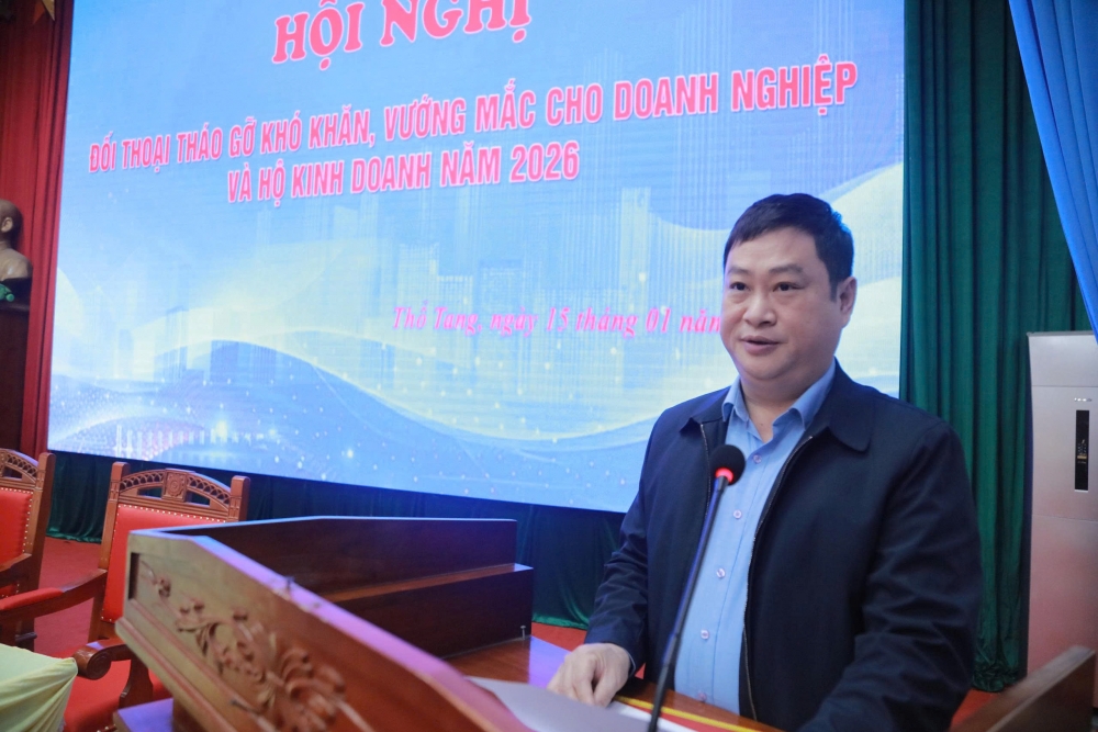 Xã Thổ Tang: Đối thoại tháo gỡ khó khăn cho doanh nghiệp, hộ kinh doanh